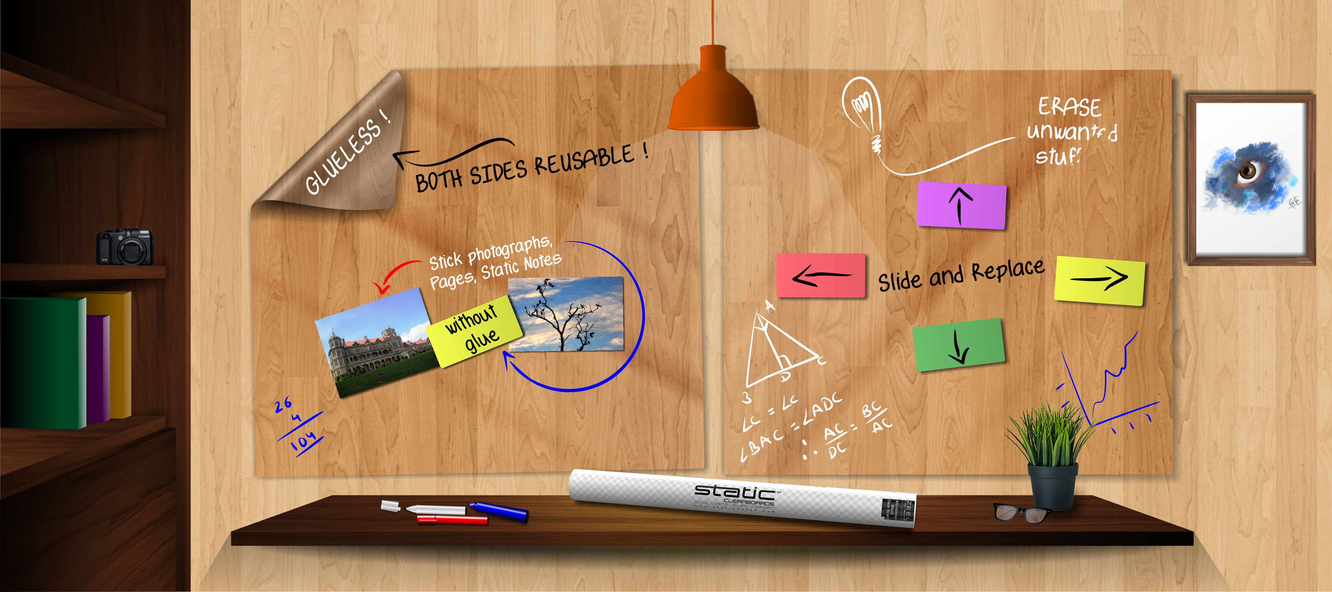 Static™ Clearboard – 6 Sheets 800mm x 600mm – Static Family